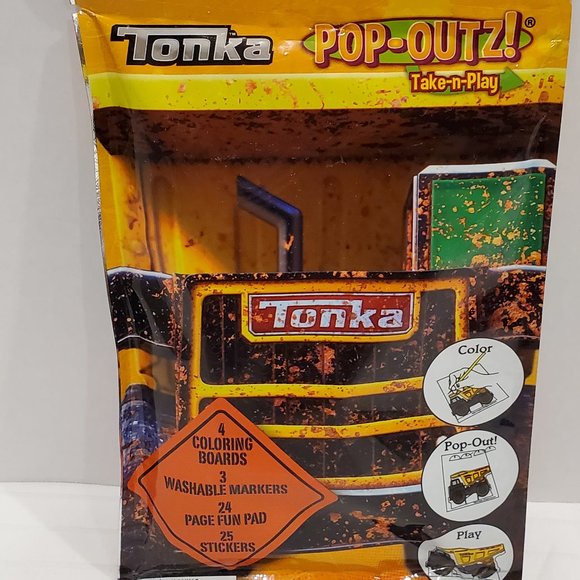Hasbro | Toys | Tonka Travel Coloring Play Activity Set8 Pop Out ...